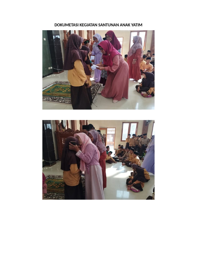DOKUMETASI KEGIATAN SANTUNAN ANAK YATIM | PDF