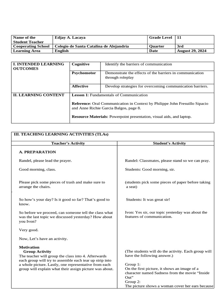 Inductive Lesson Plan Final | PDF | Cognition | Learning