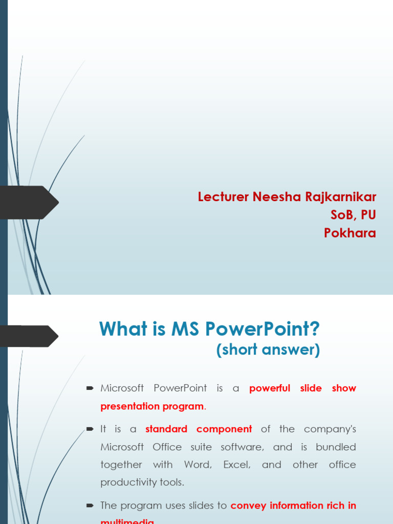 Unit-5-Powerpoint | PDF | Microsoft Power Point | Microsoft Word