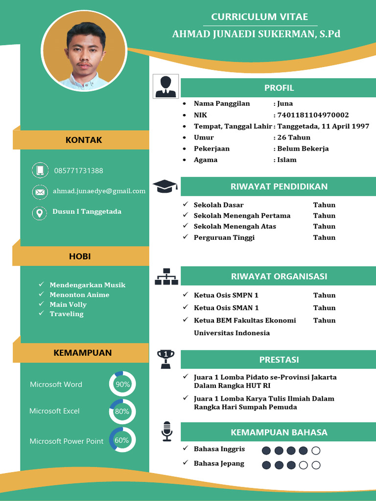 CV dan Surat Lamaran Teller BRI | PDF