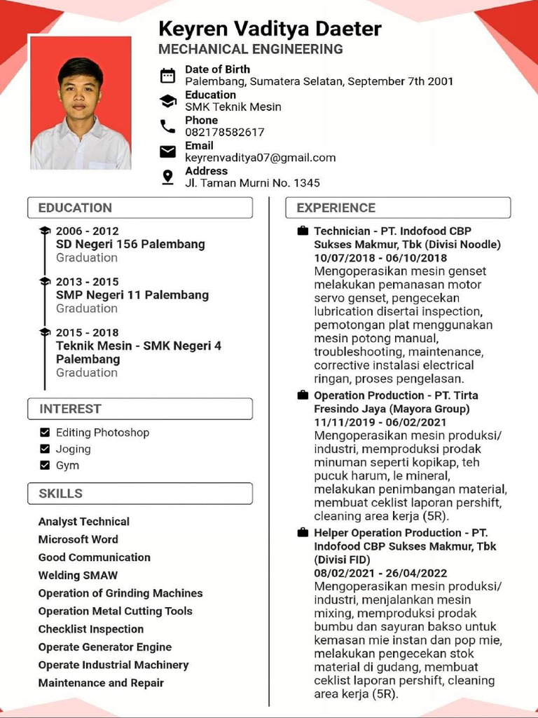 Curicullum Vitae (CV) - 1 | PDF