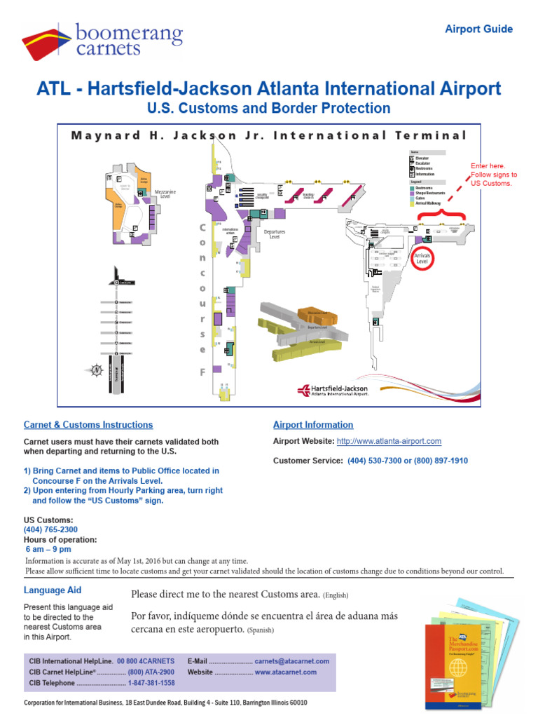 ATL_Airport_Map_-_US_Version | PDF | Transport