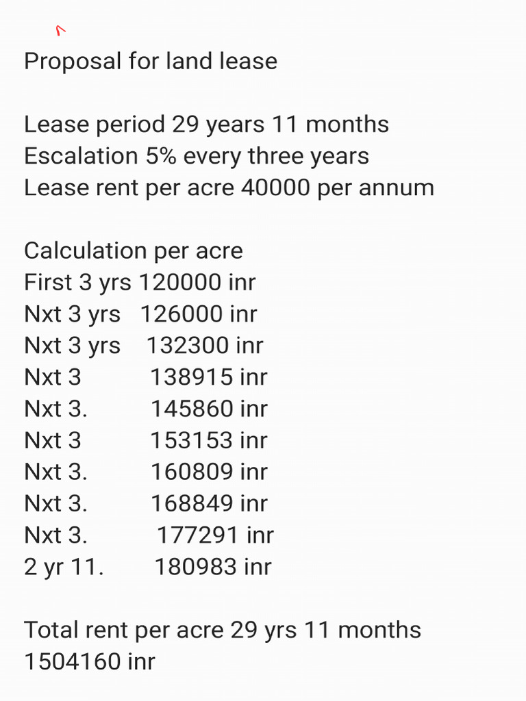 Lease Calculation | PDF