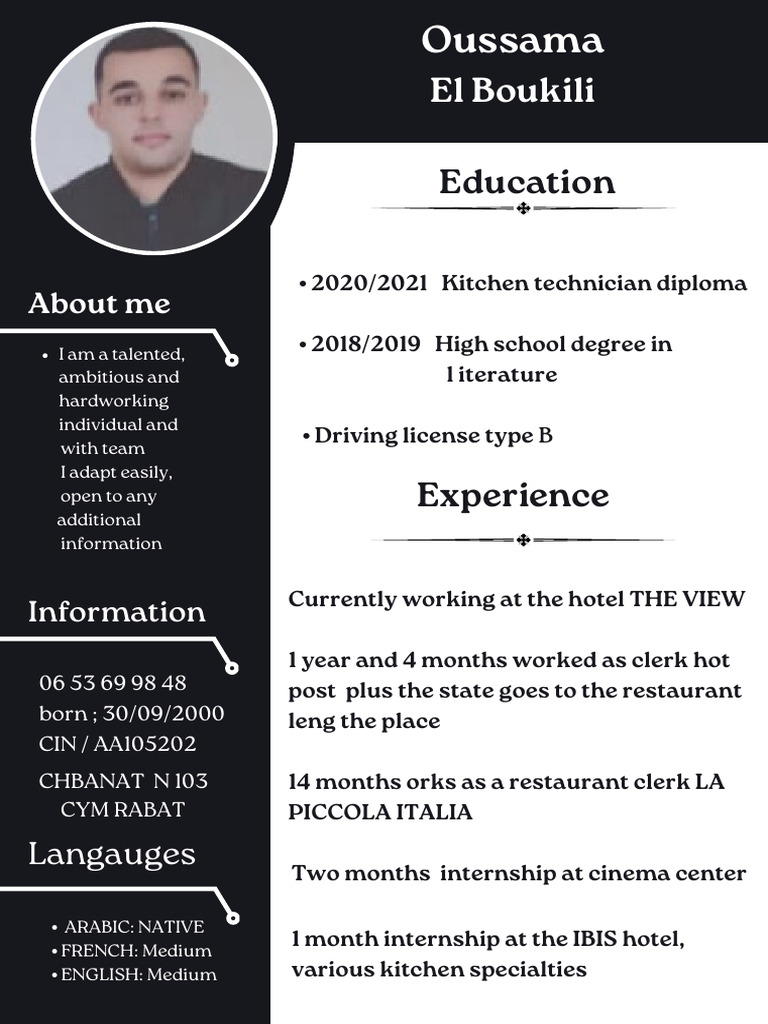 (English) (CV OUSSAMA EL BOUKILI) | PDF