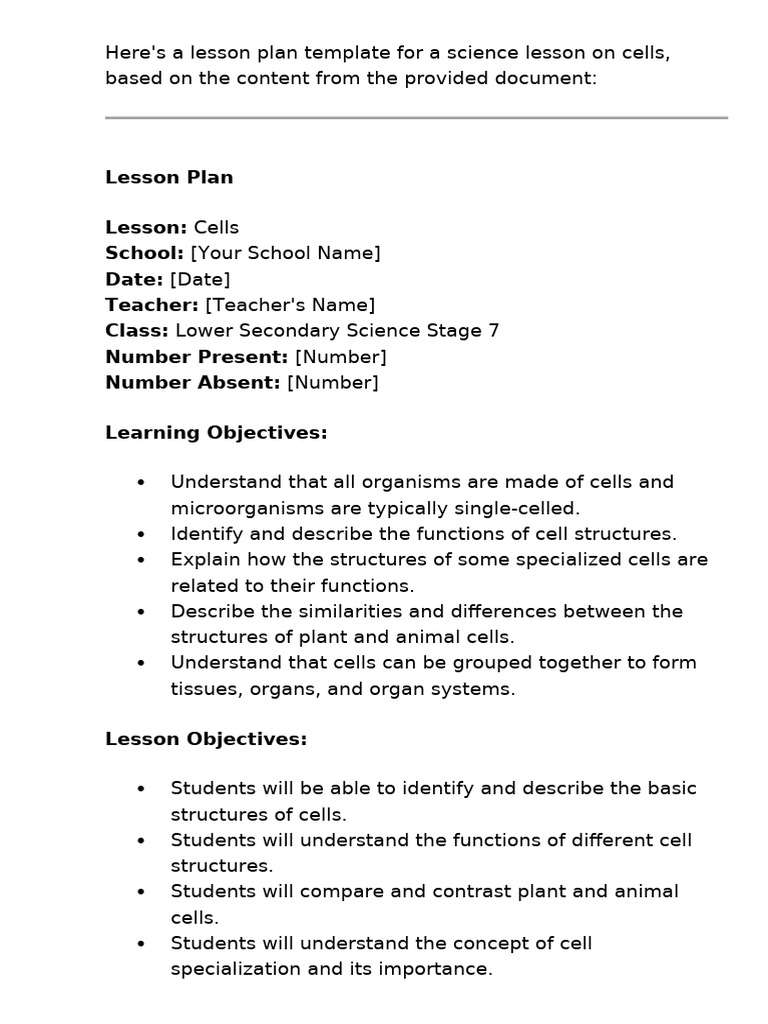 cells y7 | PDF | Cell (Biology) | Cytoplasm