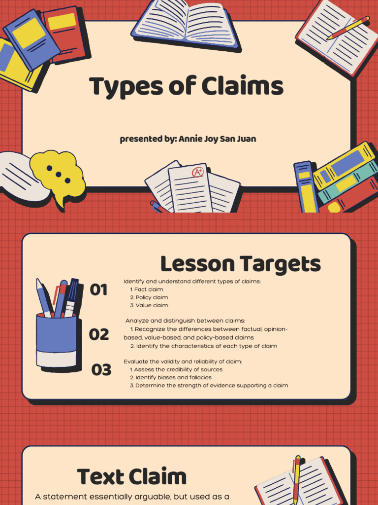Types of Claims - 20250209 - 230931 - 0000 | PDF | Policy | Argument