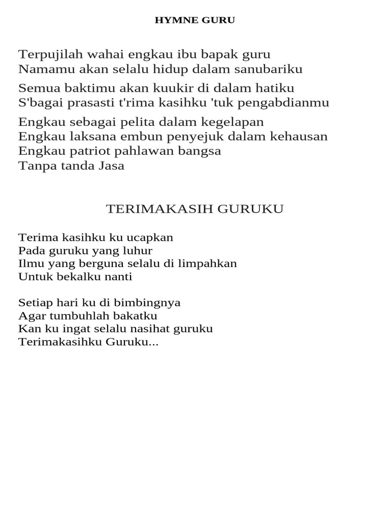 Hymne Guru | PDF