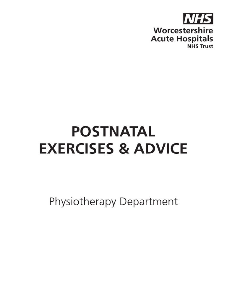 Postnatal C-Section Exercise Guide | PDF | Abdomen | Pelvis
