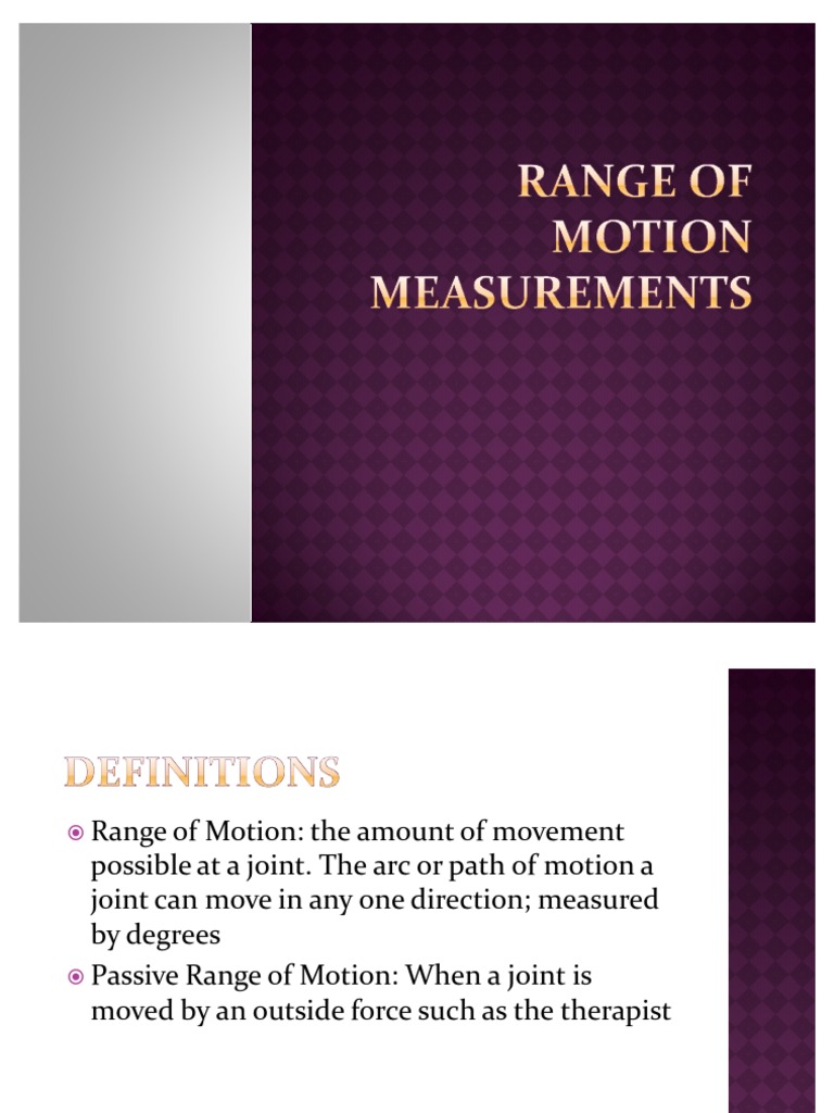 Range of Motion | PDF