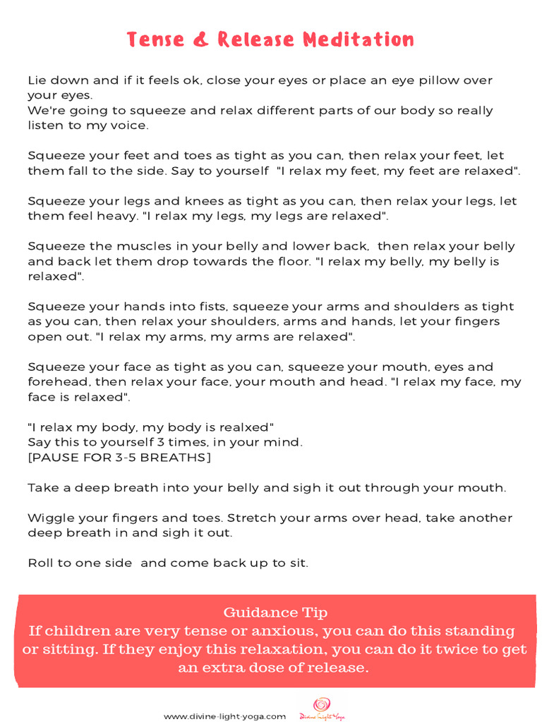 Kid Yoga - Tense and Release | PDF