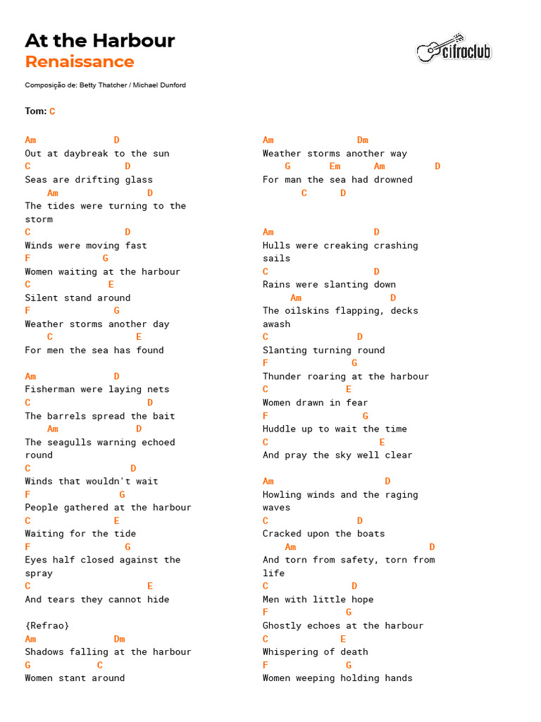 Cifra Club - Renaissance - at The Harbour | PDF | Natural Hazards ...