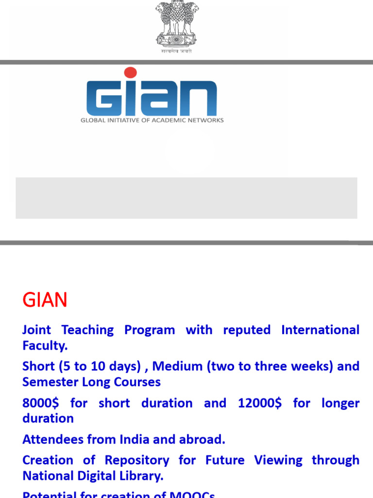 GIAN Guidelies With Webinar | PDF | Educational Technology | Travel Visa