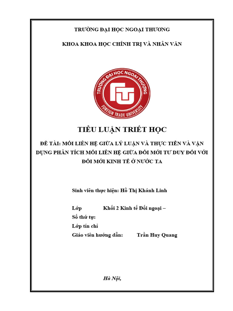 Tieu Luan Triet - HMP | PDF