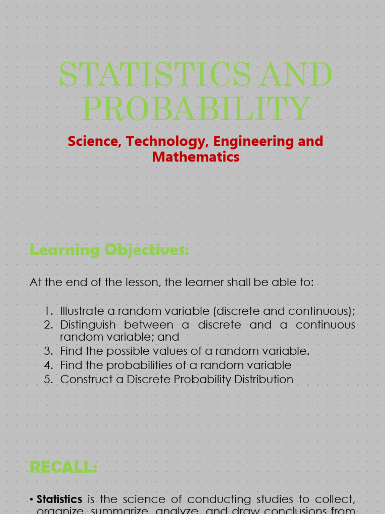 STATISTICS AND PROBABILITY Until T Distribution 2 | PDF | Expected Value | Probability Distribution