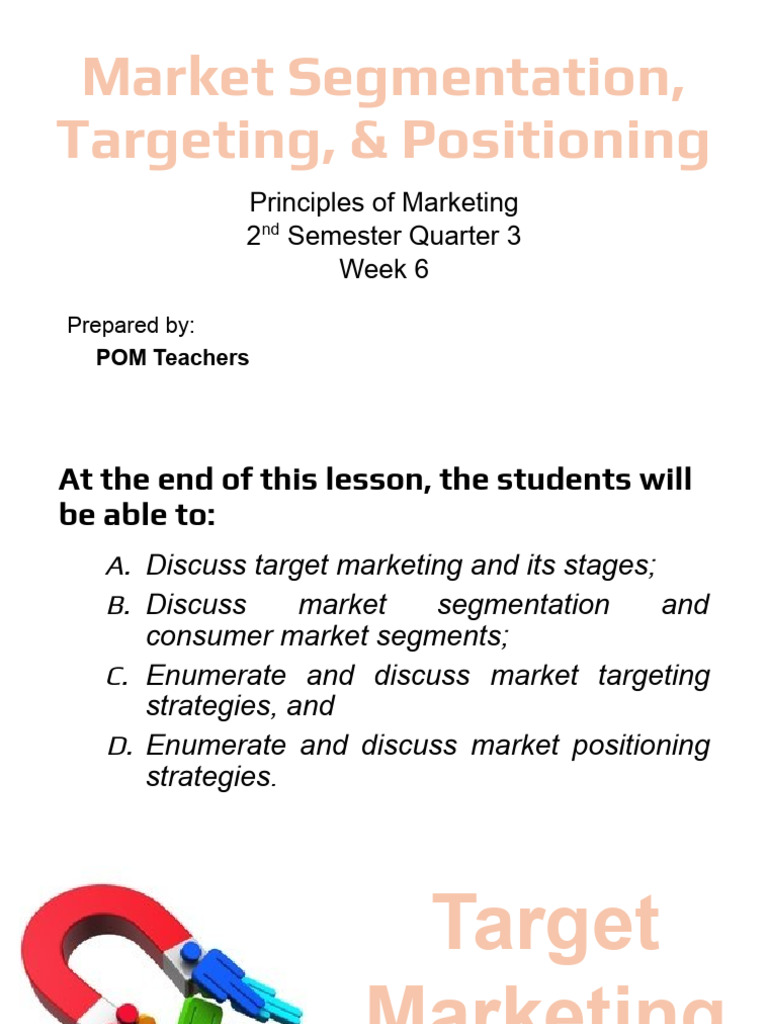 Week 6 Stu Market Segmentation Targeting Positioning | PDF | Marketing | Market Segmentation