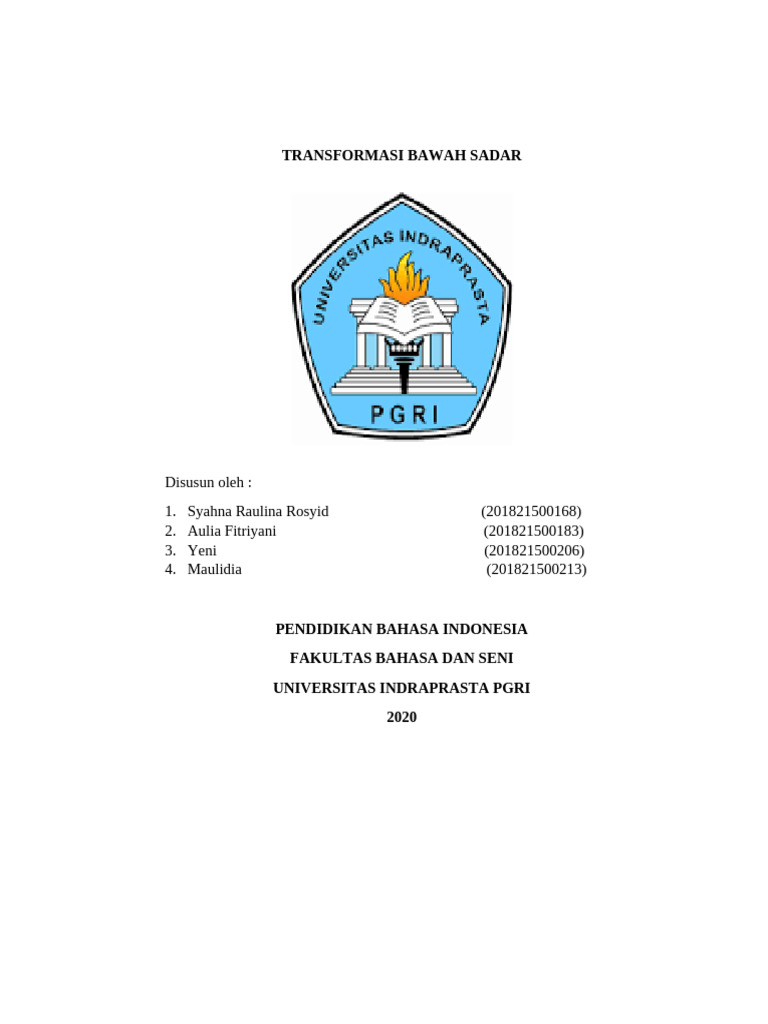 Makalah Transformasi Bawah Sadar | PDF