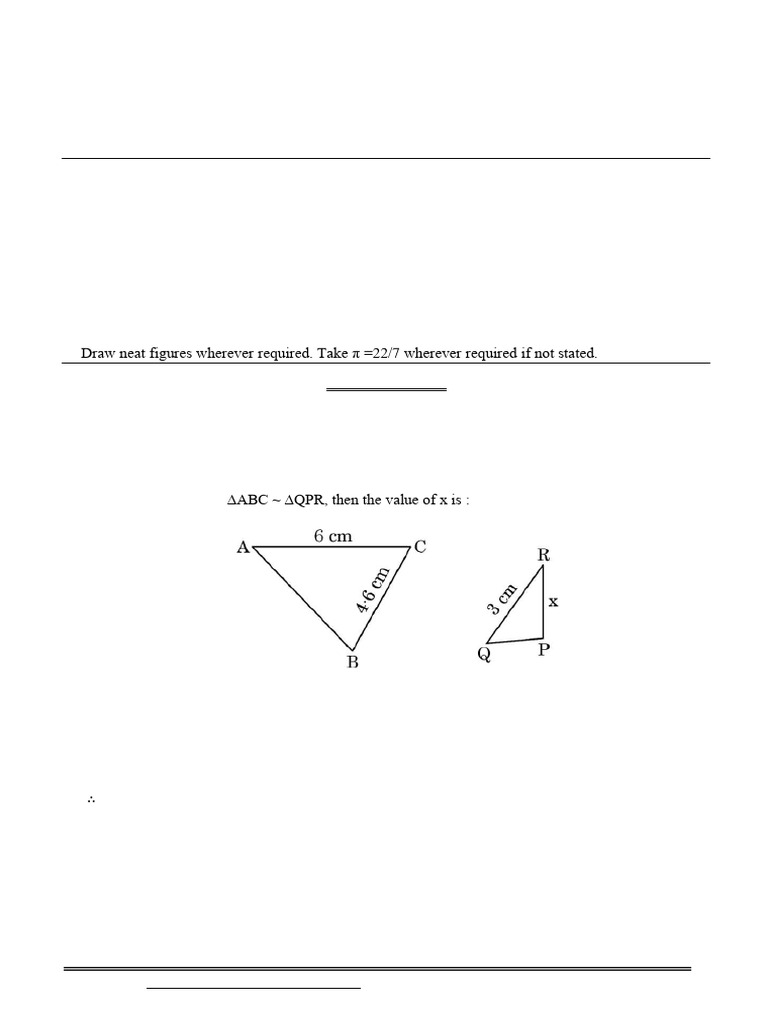 Maths Class X Sample Paper Test 14 For Board Exam 2025 Answers | PDF ...