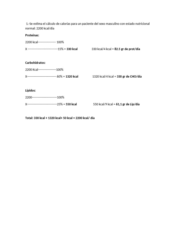 Calculo Kcal (Victoria Silva) | PDF