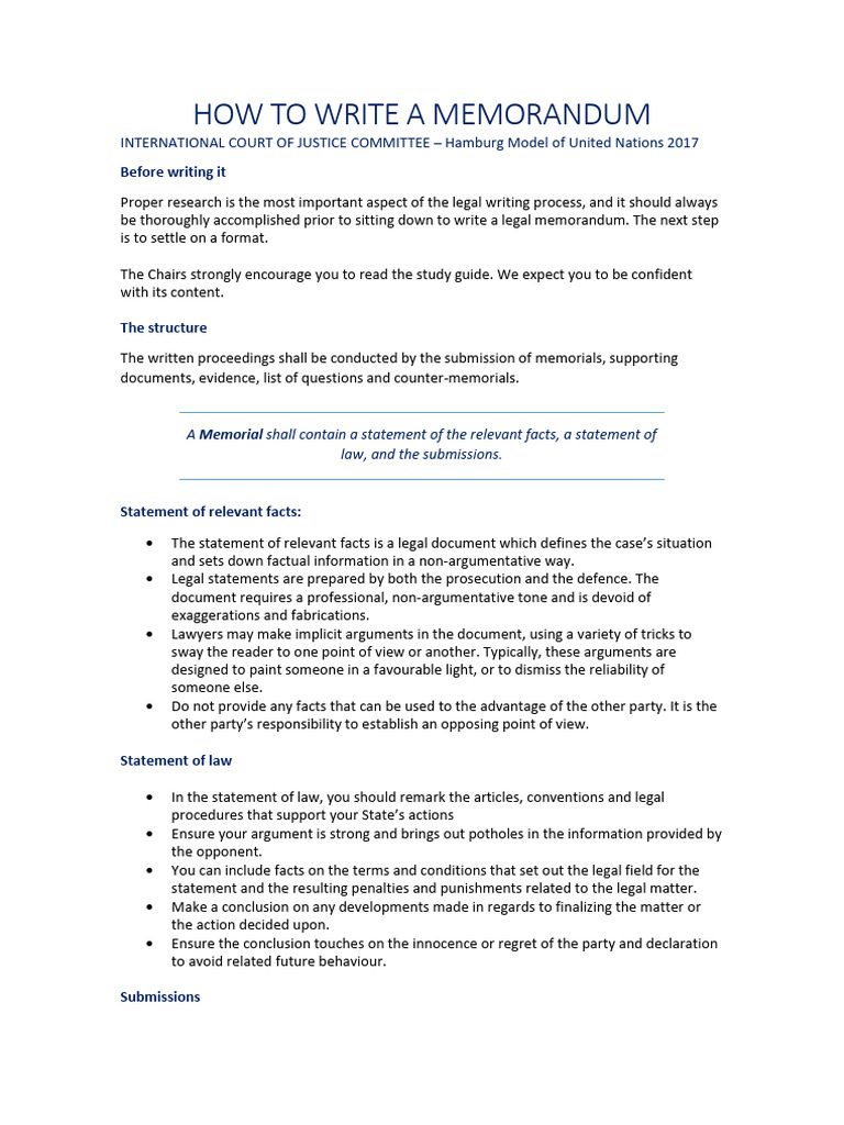 Writing a Legal Memorandum Guide | PDF | Judge | European Court Of Justice