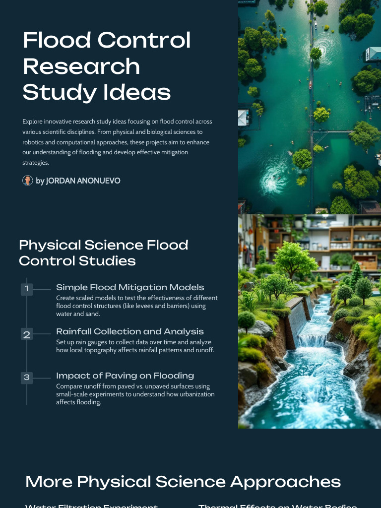 Flood Control Research Study Ideas | PDF | Flood | Wetland