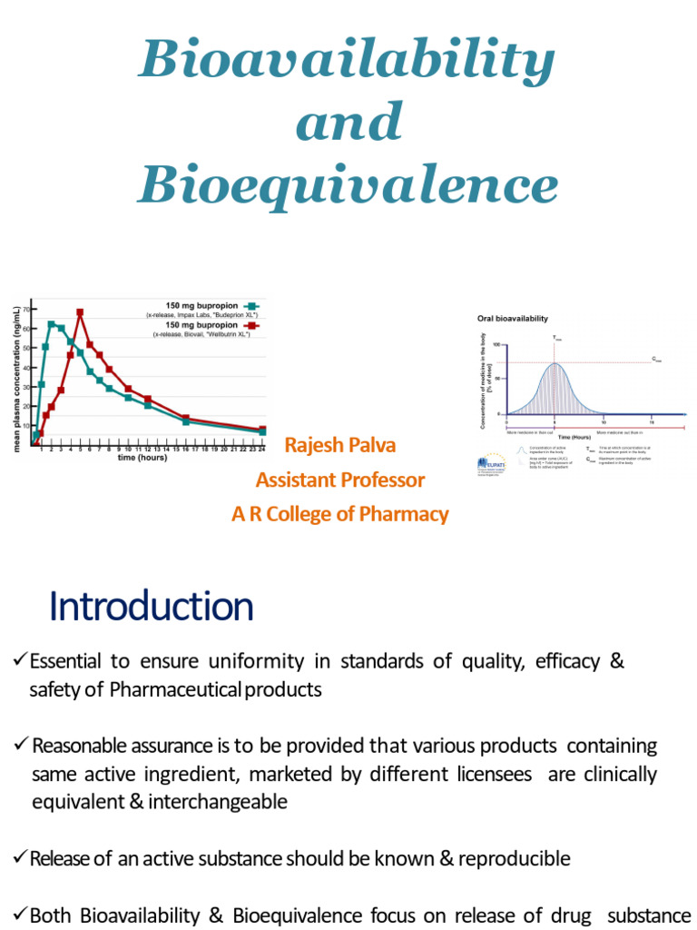 Bioavailability and Bioequivalence | PDF | Bioavailability ...