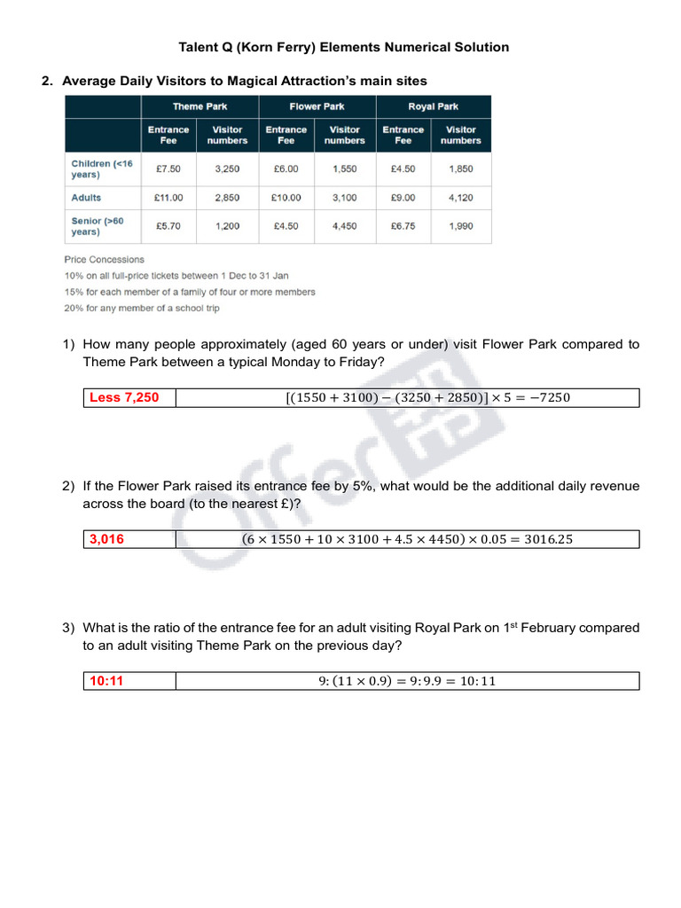 Practice Elements Numerical Test | PDF | Business