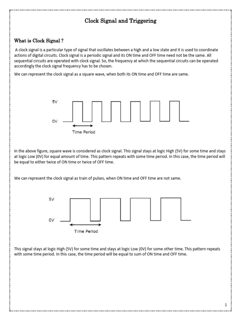 Clock Signal & Triggering | PDF | Digital Electronics | Electricity