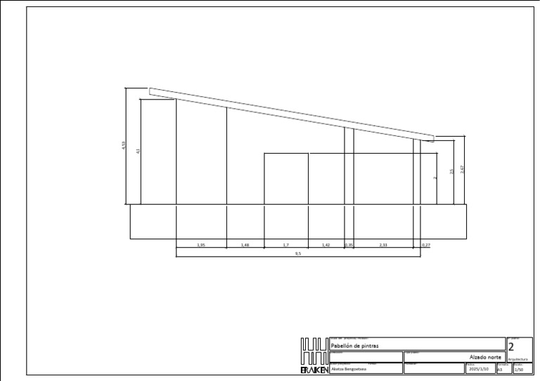 2425PabellónPintura-Alzado 1 | PDF