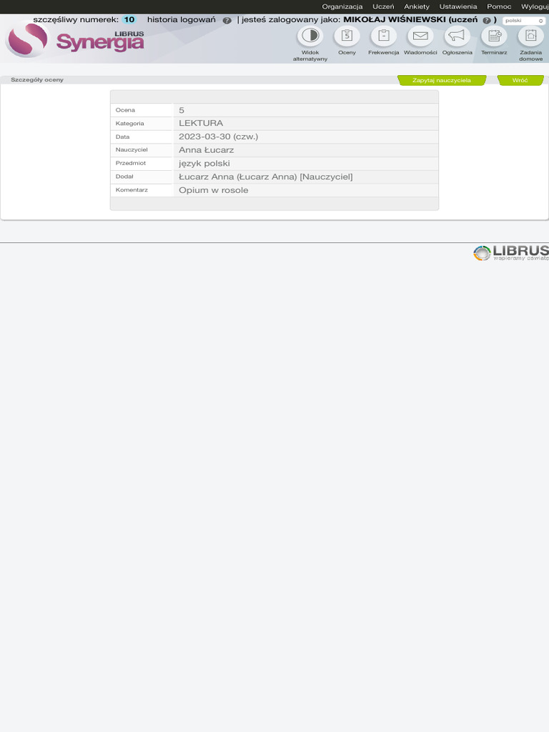 LIBRUS Synergia 7 | PDF