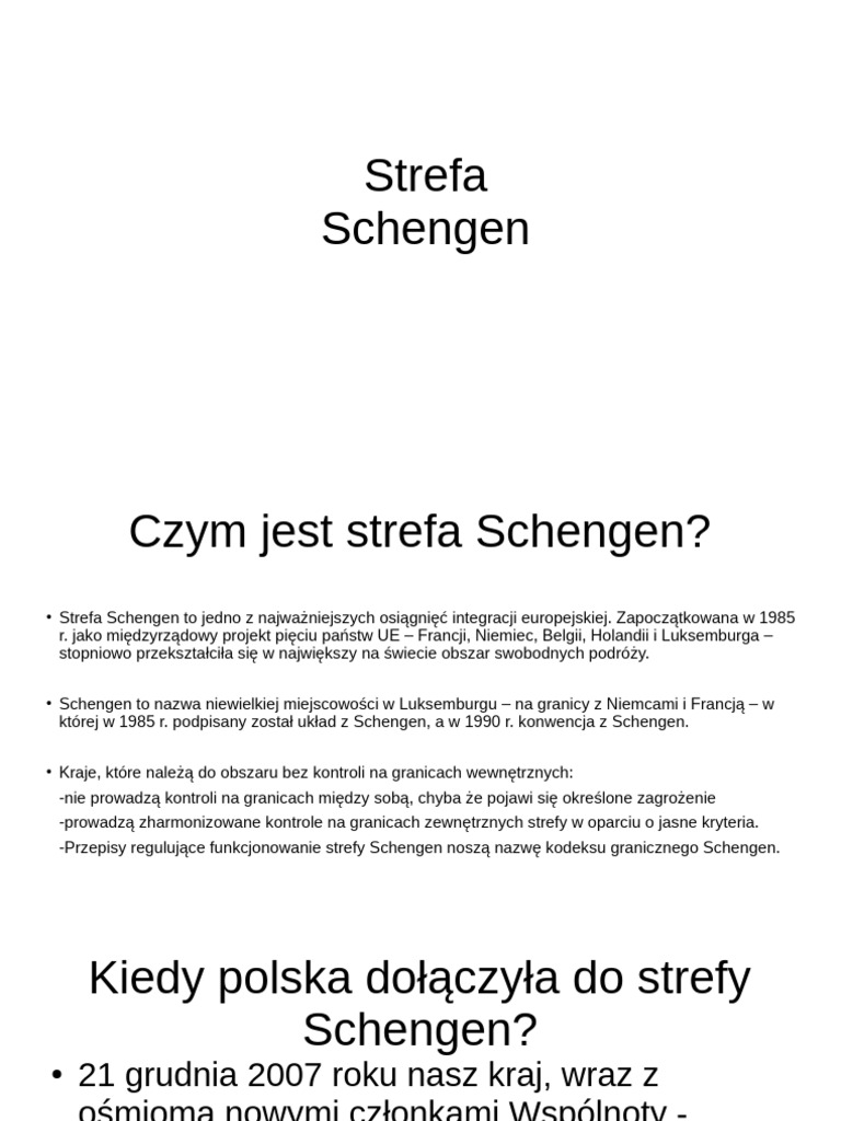 Strefa Schengen | PDF