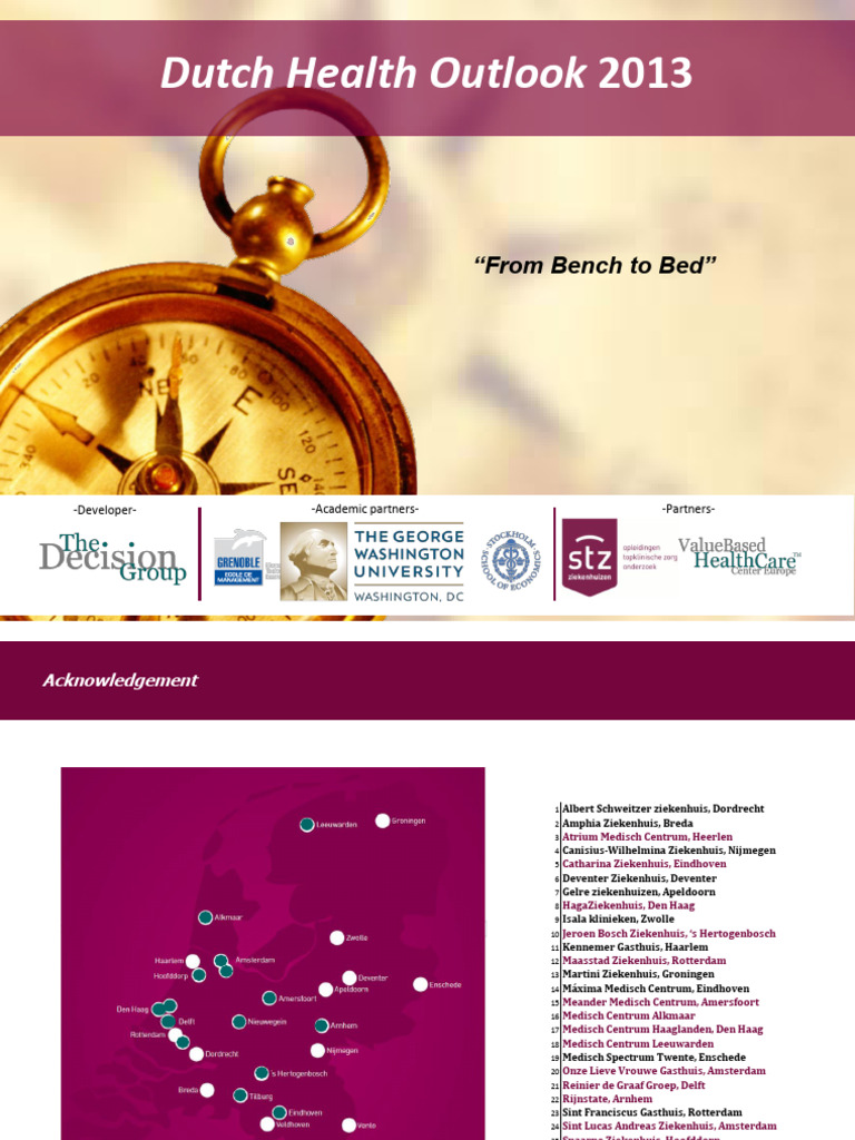 Dutch Health Outlook 2013 Insights | PDF | Clinical Trial | Hospital