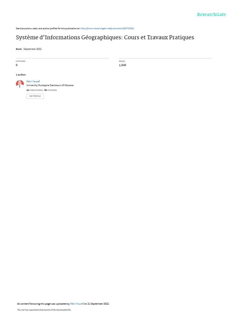 Polycop_cours_SIG_FEKIR_final | PDF | Système d'information ...