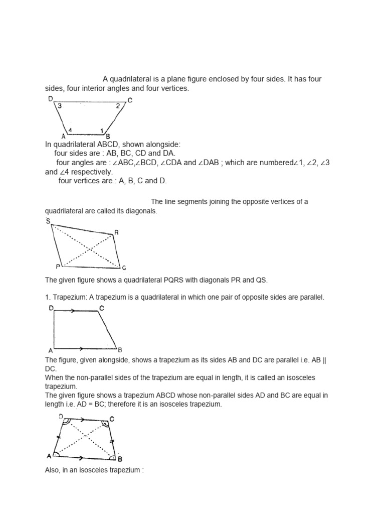 Selina Concise Maths Solutions Class 6 Chapter 27 Quadrilateral | PDF | Rectangle | Elementary ...