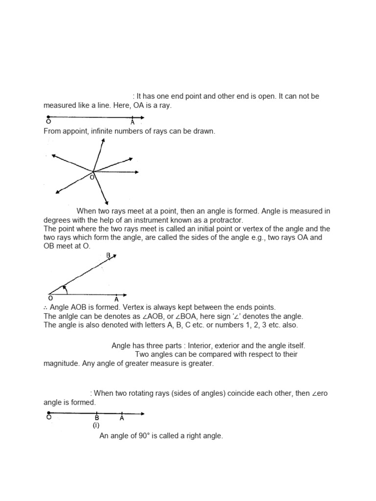 Selina Concise Maths Solutions Class 6 Chapter 24 Angles | PDF | Angle | Classical Geometry