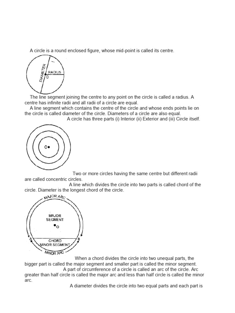 Selina Concise Maths Solutions Class 6 Chapter 29 The Circle | PDF | Circle | Analytic Geometry