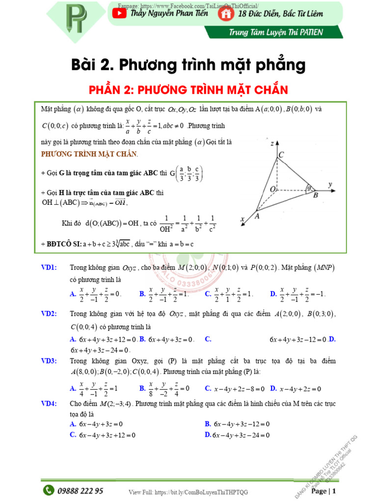 Bai 22 Phuong Trinh Mat Phang Phan 2 cbf25524 4f13 4a5c Ac8a ...