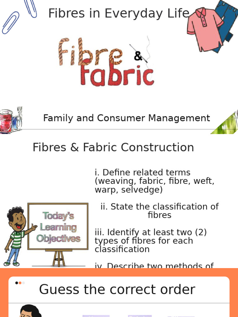 Understanding Fibres and Fabric Construction | PDF