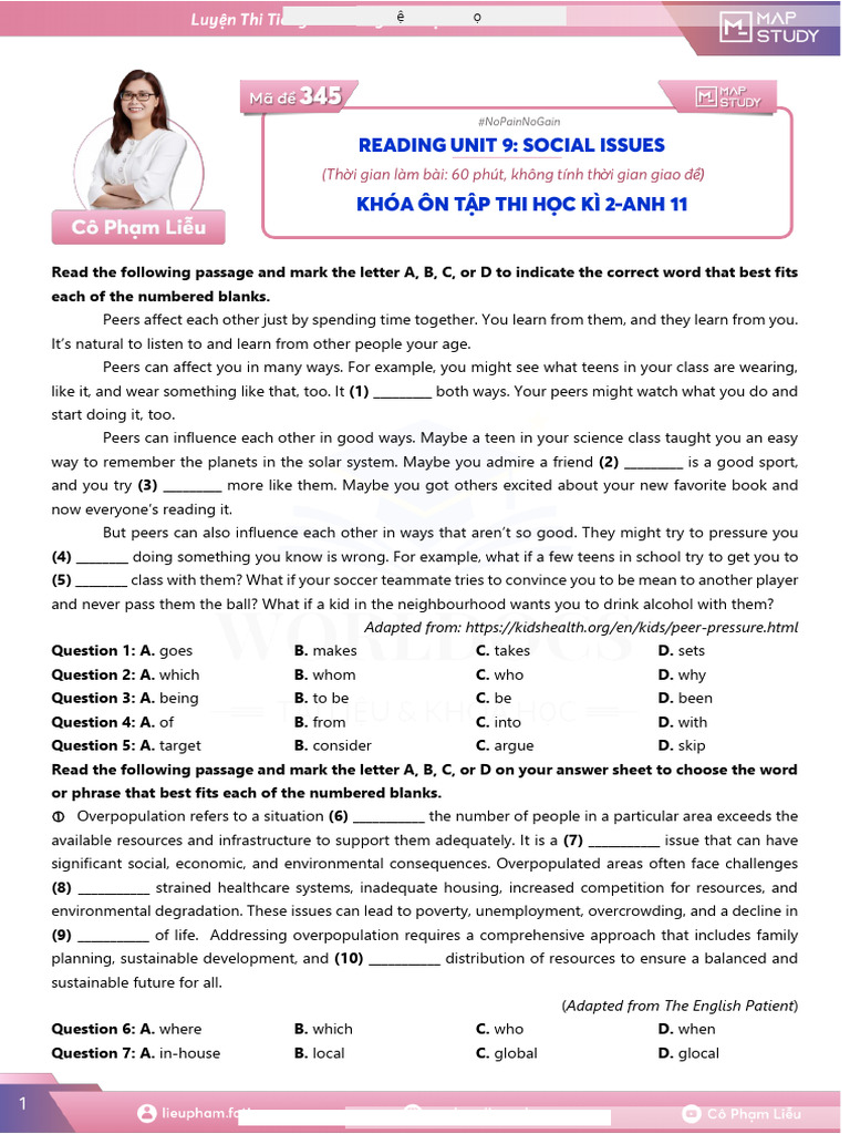 Unit 9: Social Issues Reading Guide | PDF | Bullying | Crimes