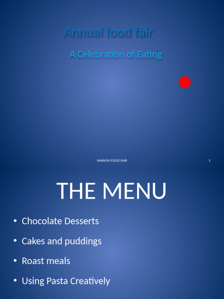 Sharon Food Fair: Annual Culinary Event | PDF