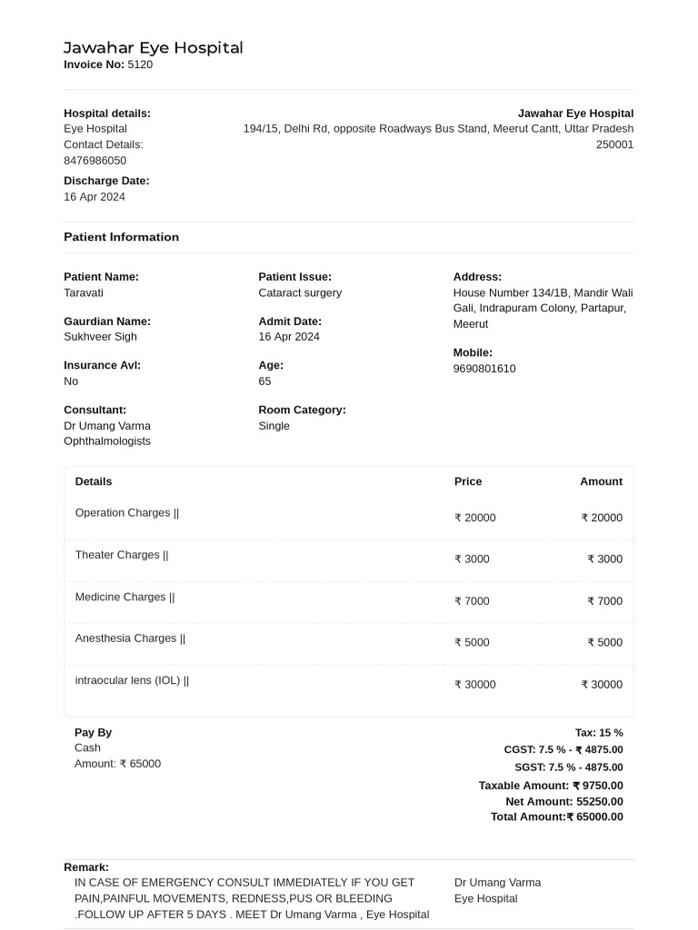 Medical Bill Eye | PDF | Health Care | Medicine