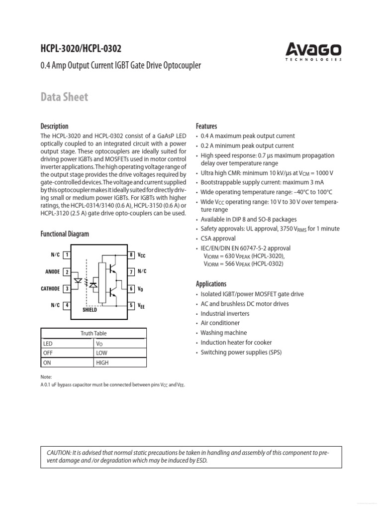 HCPL 0302 | PDF | Power Inverter | Computer Engineering