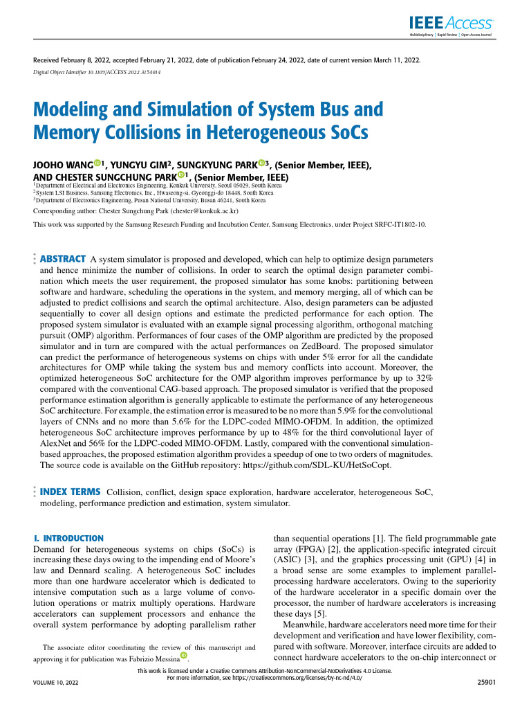 Modeling And Simulation Of System Bus And Memory Collisions In Heterogeneous Socs Pdf System