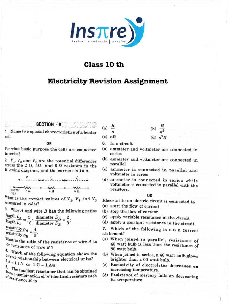 Grade 10th Electricity PDF by Alakh Pandey | PDF