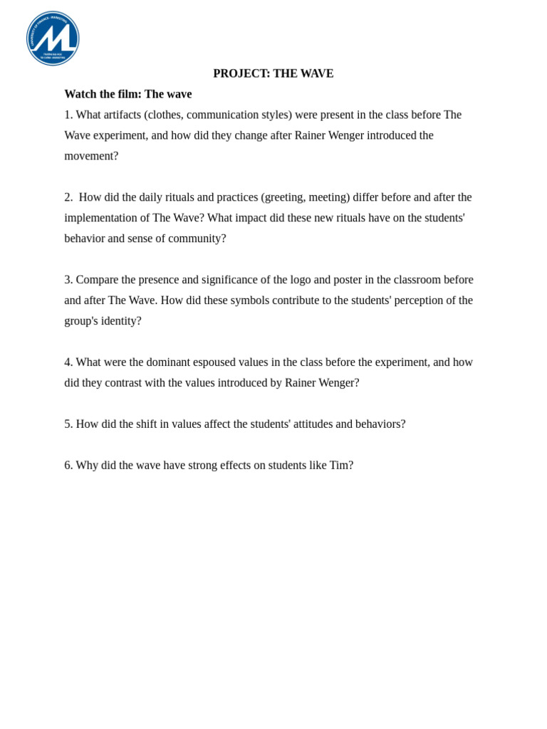 Project - The Wave | PDF