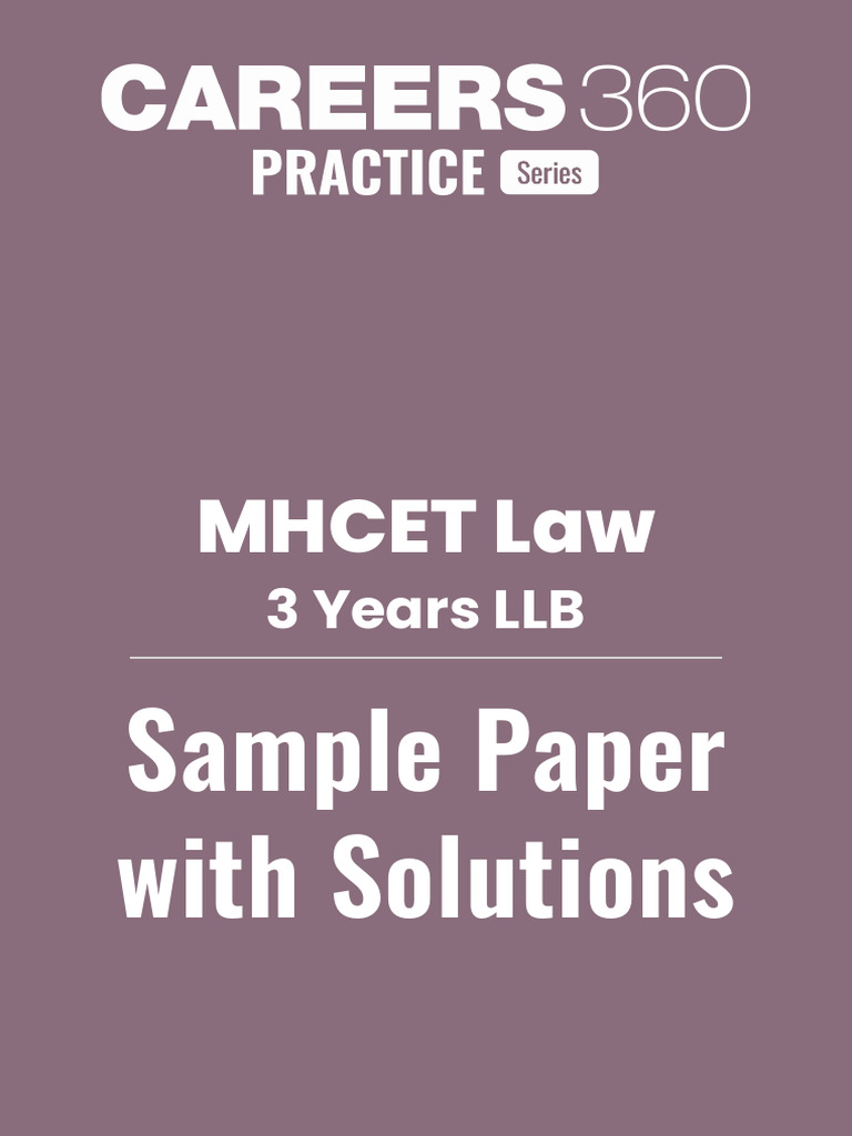 MHCET 3-Year LLB Sample Paper | PDF | Restorative Justice | Legal Liability