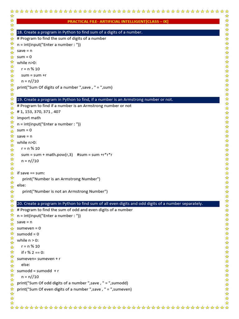 Practical File For Class IX (For Term 2) 2023-24 | PDF | Workweek And Weekend | Computer Programming
