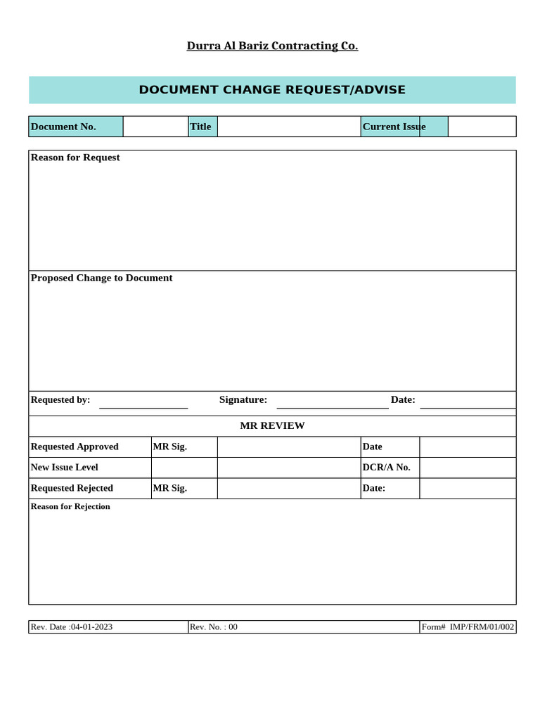 01 Document Change | PDF