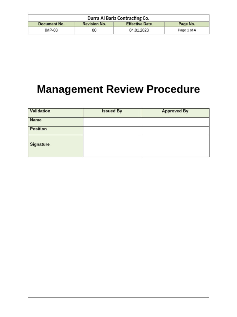 Managment Review | PDF | Audit | Business