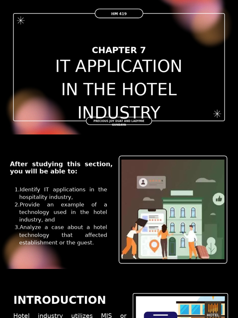 It Application in The Hotel Industry | PDF | Hotel | Computing