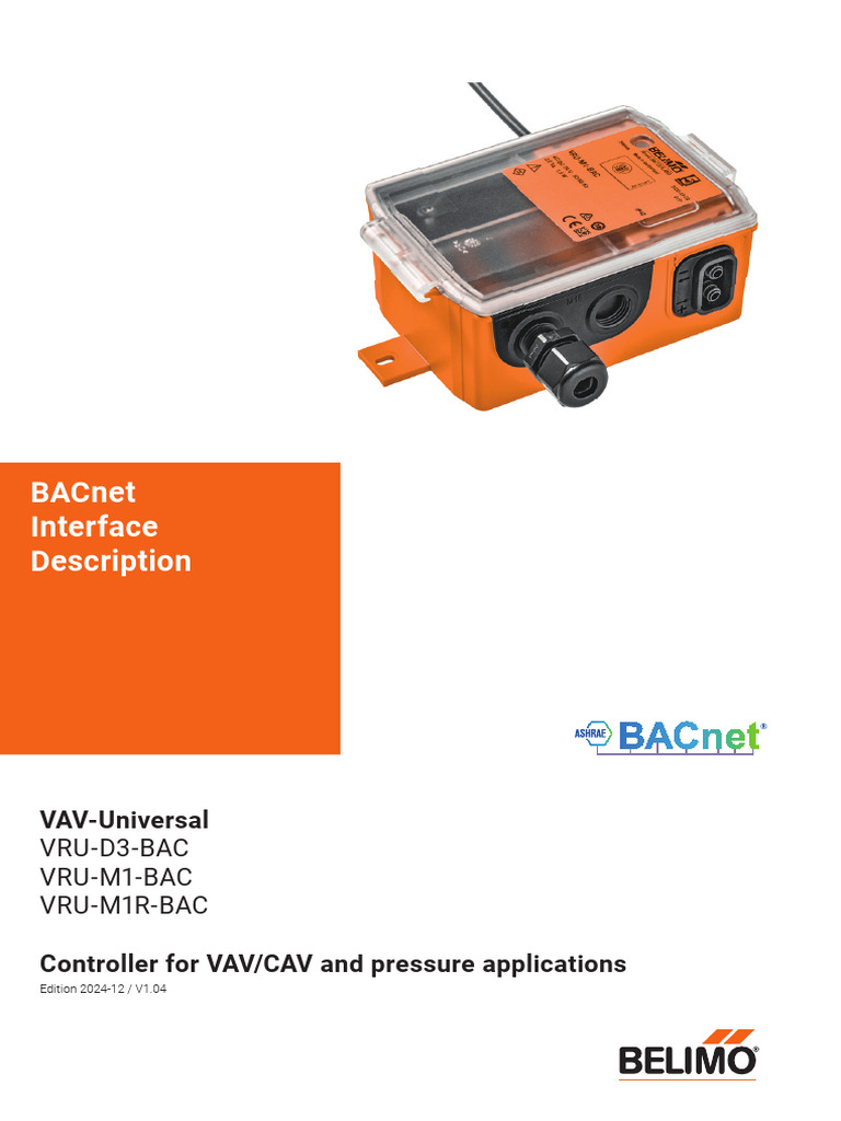 Belimo BACnet Interface Description VRU En-Gb | PDF | Pressure ...